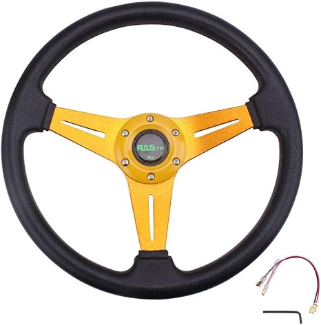 Amazon.com: RASTP Universal Racing Steering Wheel 13.8”/350mm 6 Bolts ...