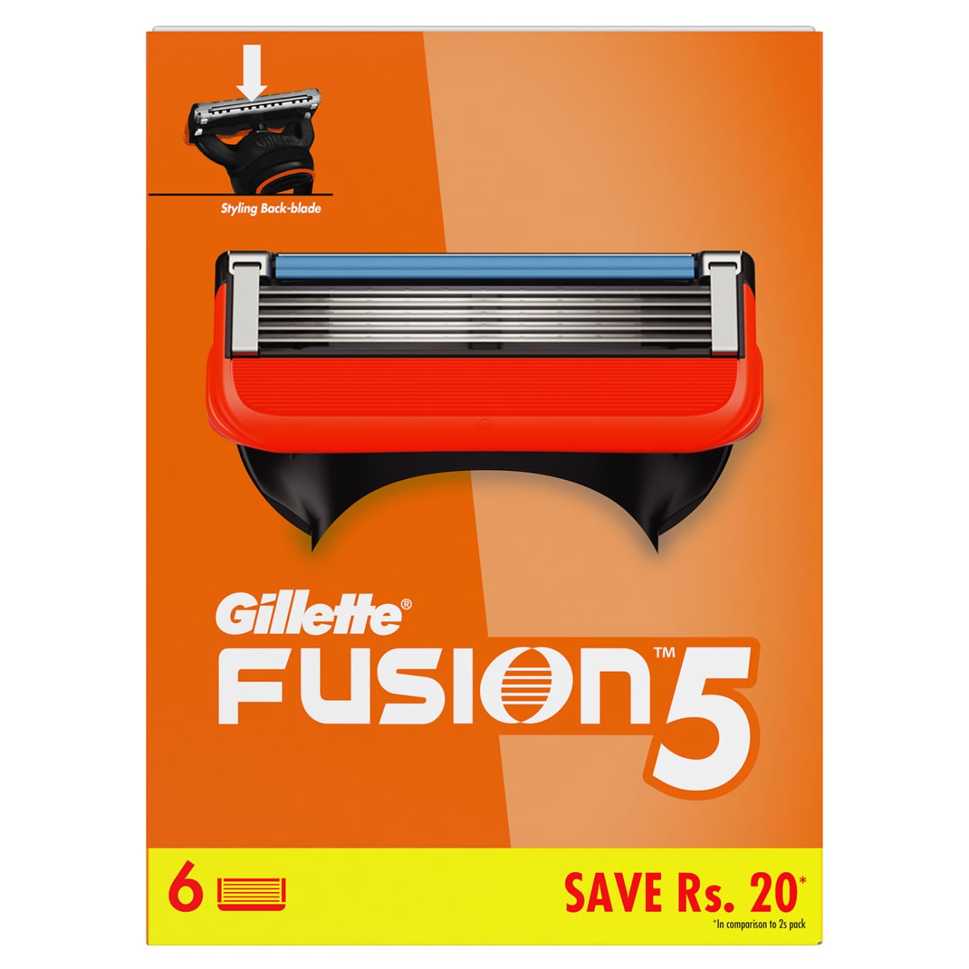 Gillette Fusion Manual Blades for men - 6 count Super Value Pack for ...