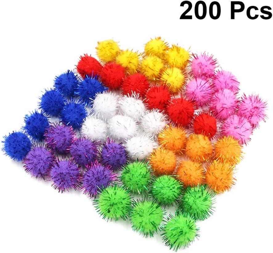 RUIMA PomPomのミニふわふわソフトポンポンPOMSポンポンボール毛玉の手作り工芸品ホームインテリア手芸用品 (Color : Lake blue, Size : 30mm 30pcs ...