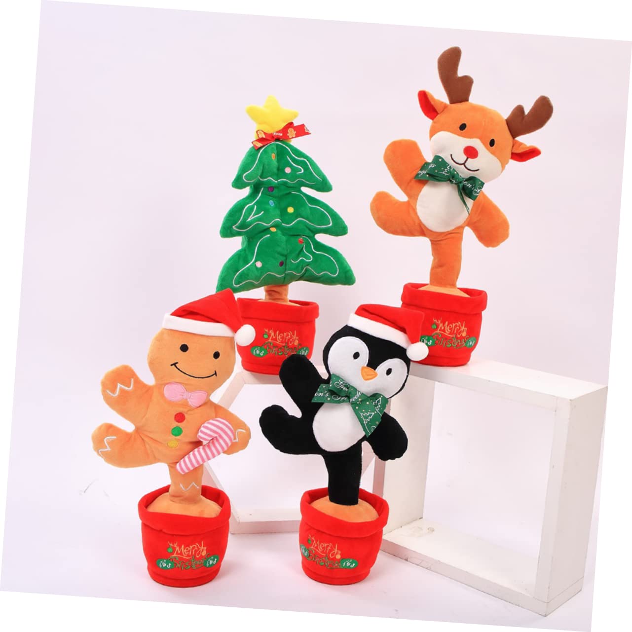 Dancing Gingerbread Man 10cm Plush Gingerbread Man Soft Toy With Pink ...