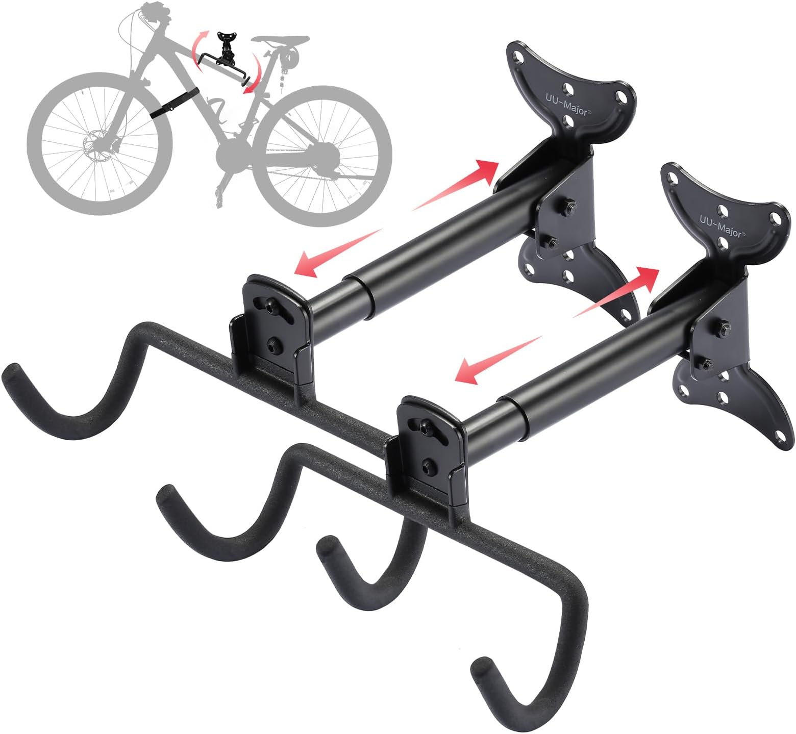 Amazon.com: HEGAPOJA Bike Wall Mount, Horizontal Storage Rack for ...