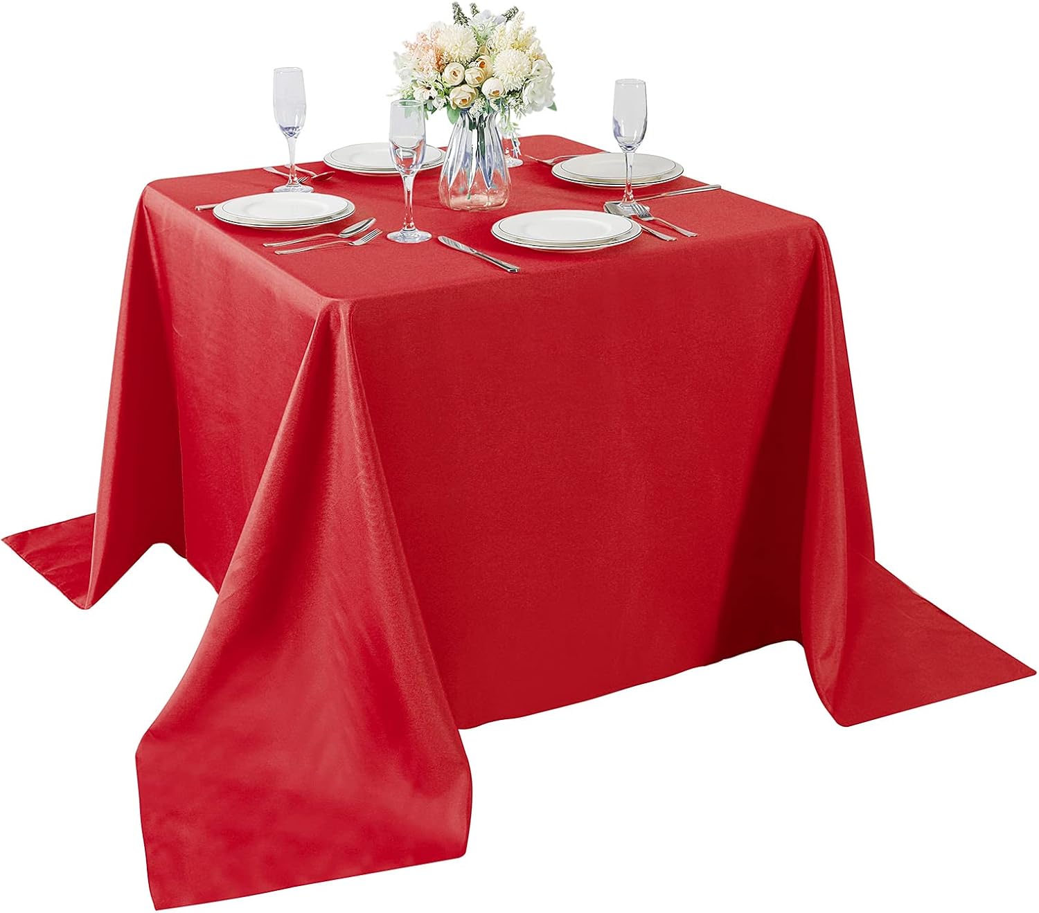 Amazon.com: Cupuamon Square Tablecloth 90x90 inch Washable Polyester ...