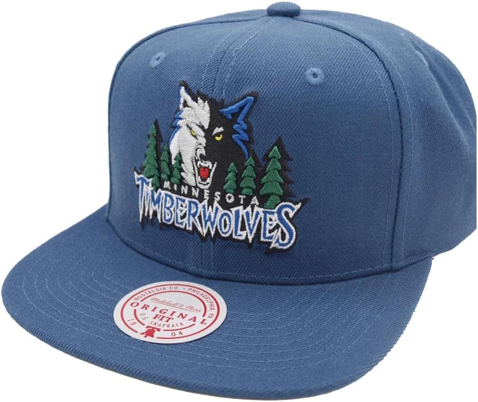 Amazon.com: Mitchell & Ness Minnesota Timberwolves Blue Team Ground 2.0 ...