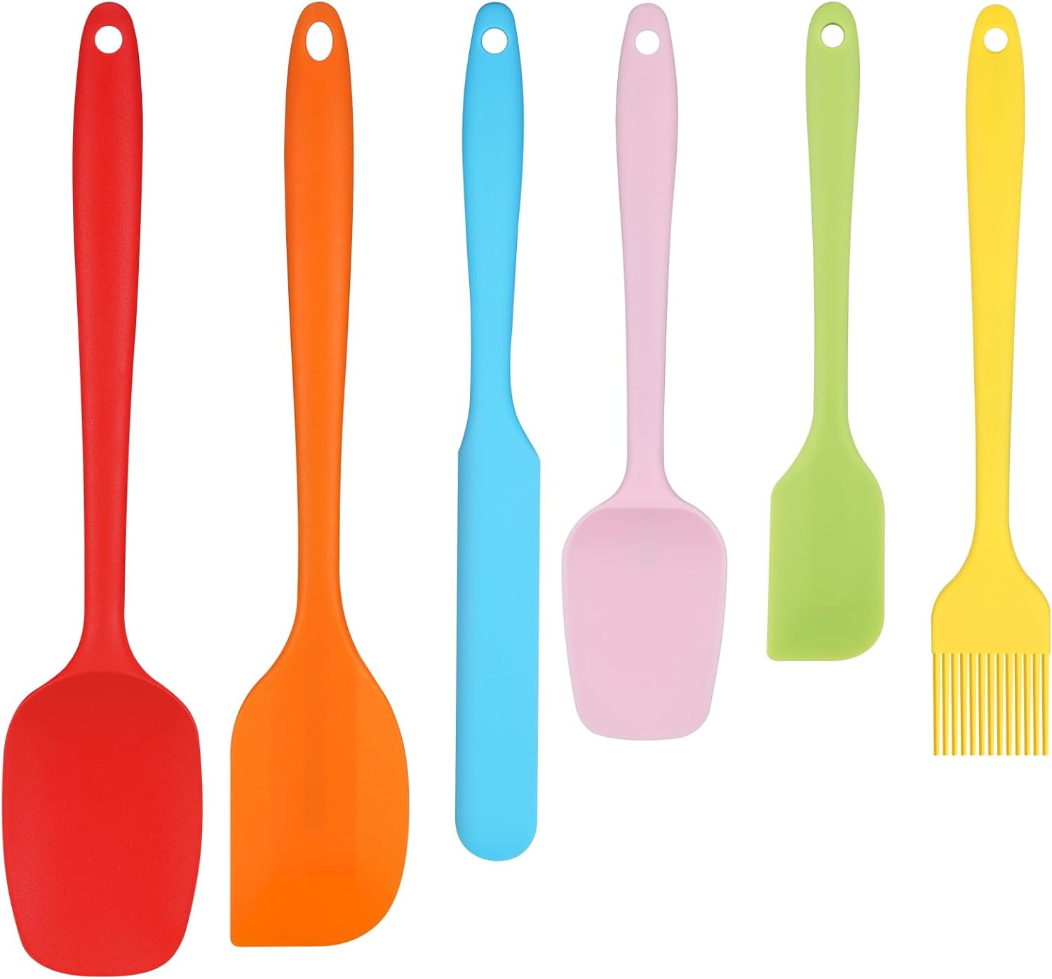 Kssvzz 6 Pcs Silicone Spatula, High Heat Resistant Spatulas Set, Non ...