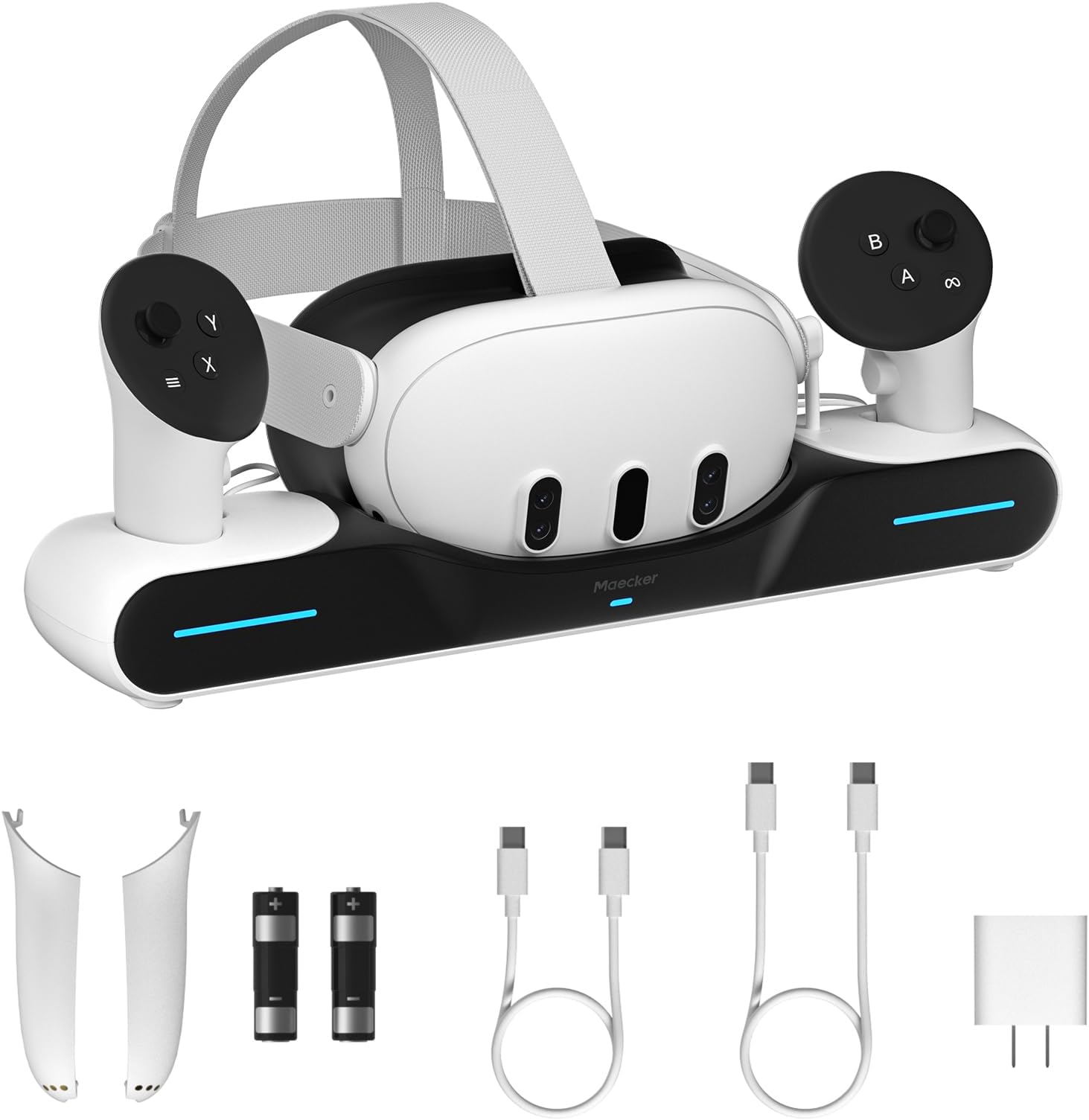 Amazon.com: Maecker Charging Dock for Meta Quest 3 Charging Station ...