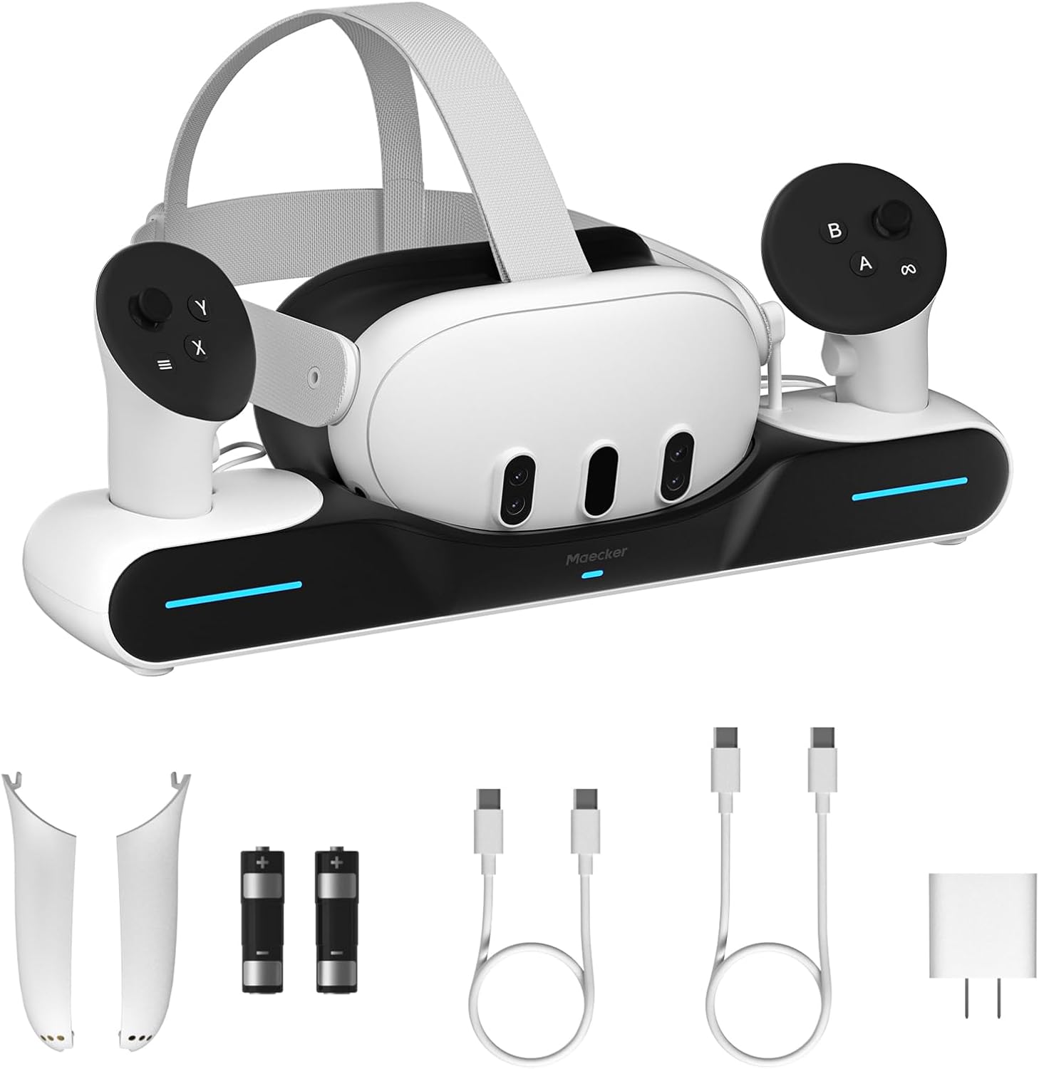 Amazon.com: Maecker Charging Dock for Meta Quest 3 Charging Station ...