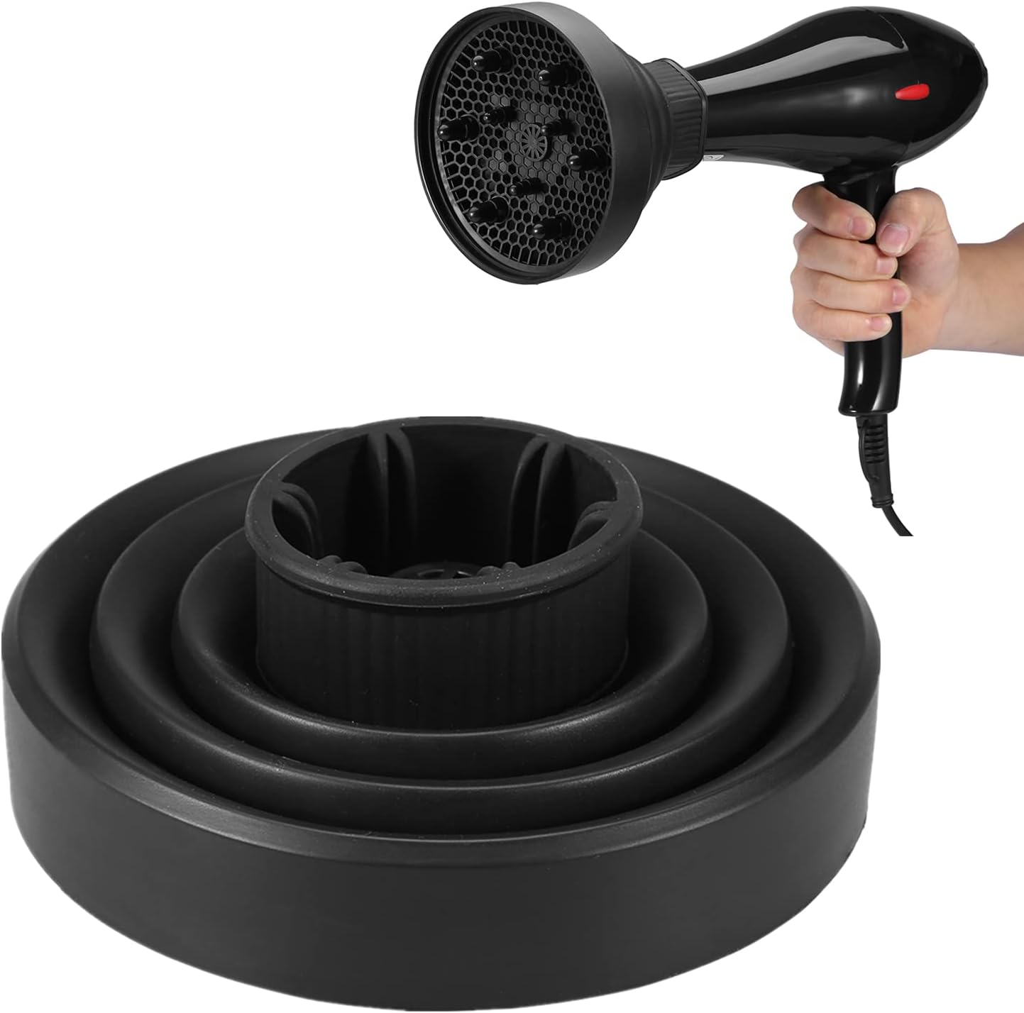 Amazon.com: Hair Diffuser Attachment for Hair Dryer Travel Collapsible ...