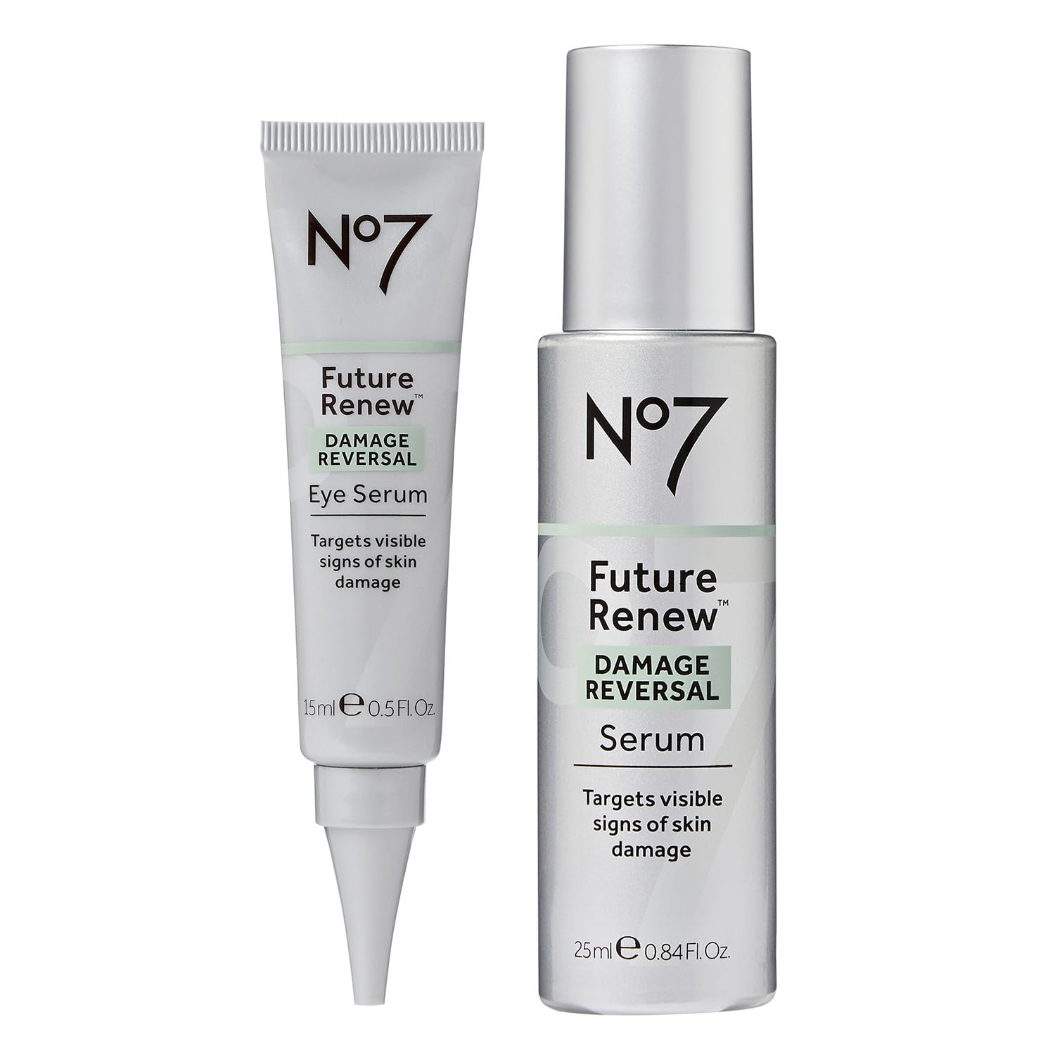 Amazon.com: No7 Future Renew Face Serum (0.84 Fl Oz) & Eye Serum (0.5 ...