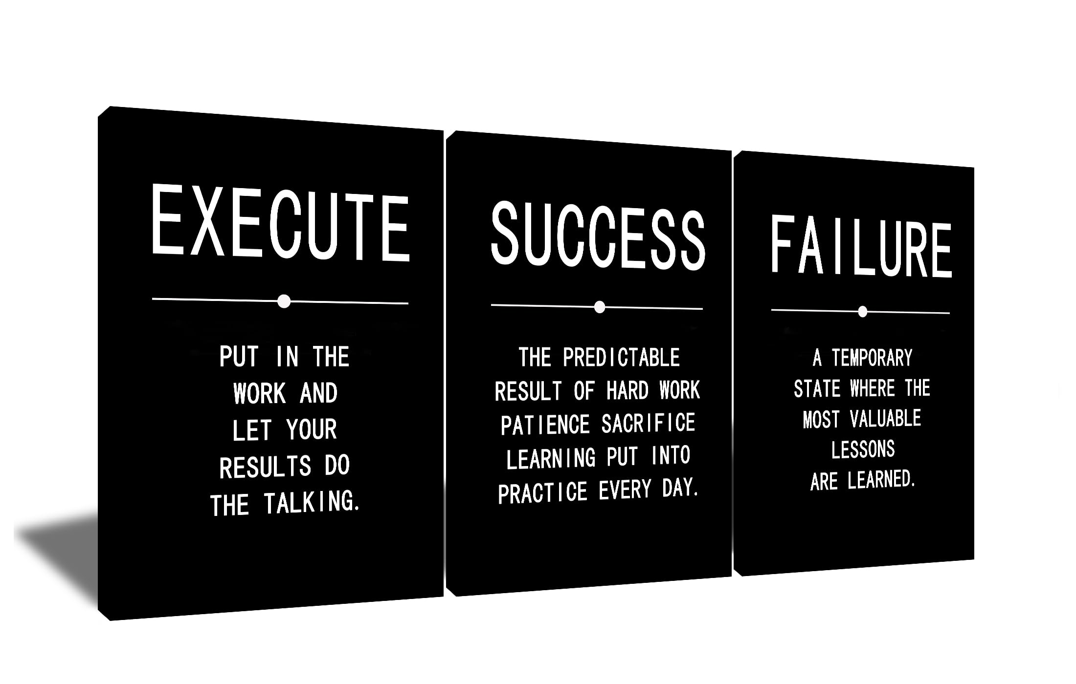 Amazon.com: Inspirational Canvas Painting Wall Art Success Quote Wall ...