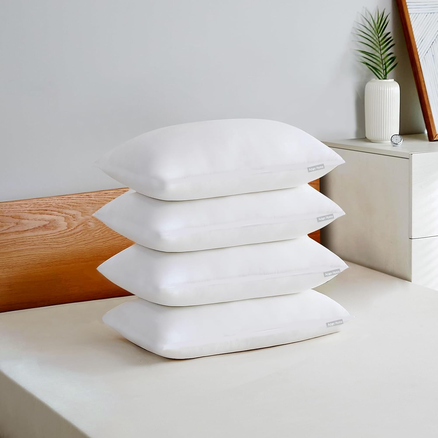 Adam Home Pillows 4 Pack Medium Support Hotel Quality Pillows Side ...
