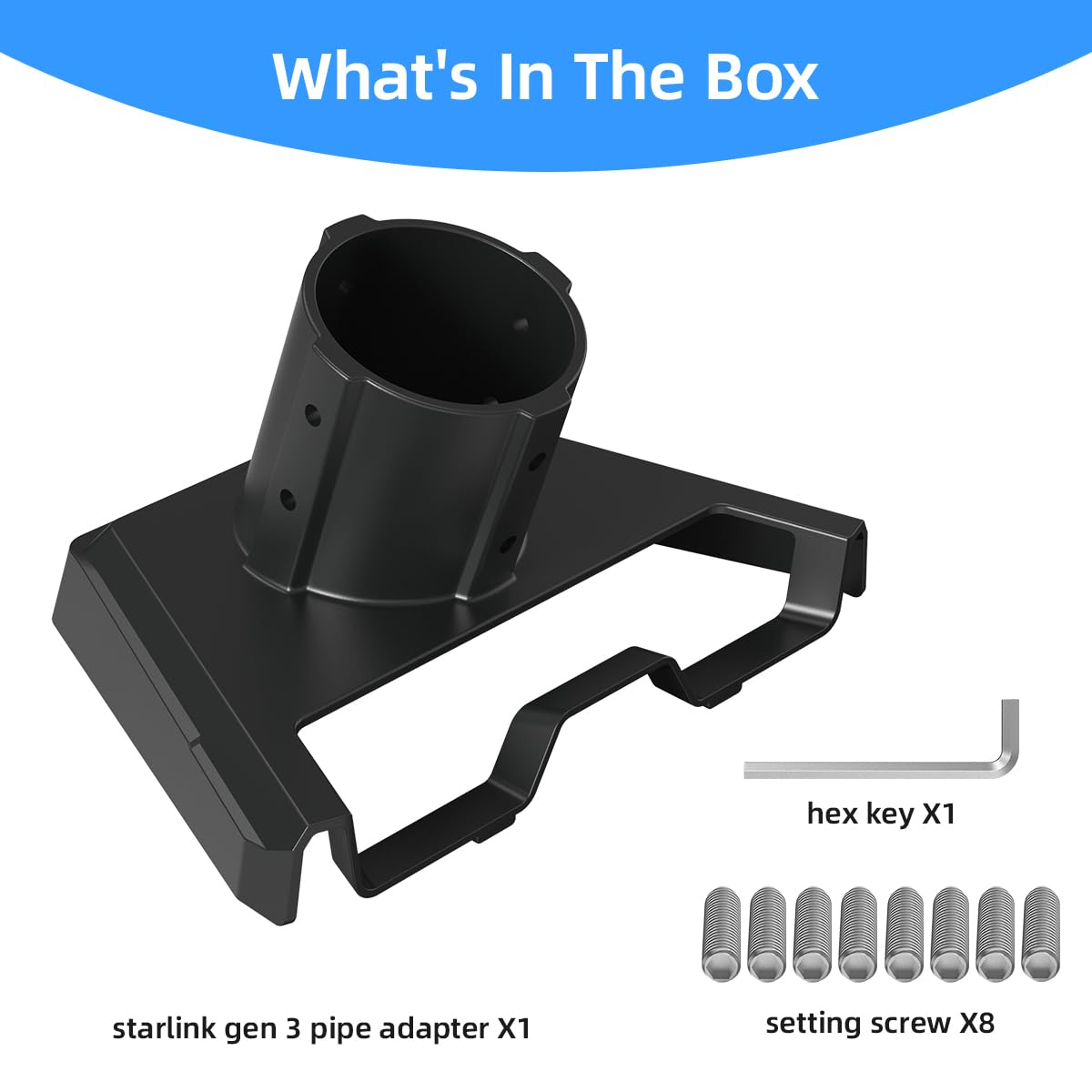 Snapklik.com : Starlink Gen 3 Adapter Mount Kit - Pipe Adapter