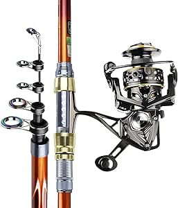 Amazon.com : Fishing Rod Kit, Telescopic Fishing Rod and Reel ...
