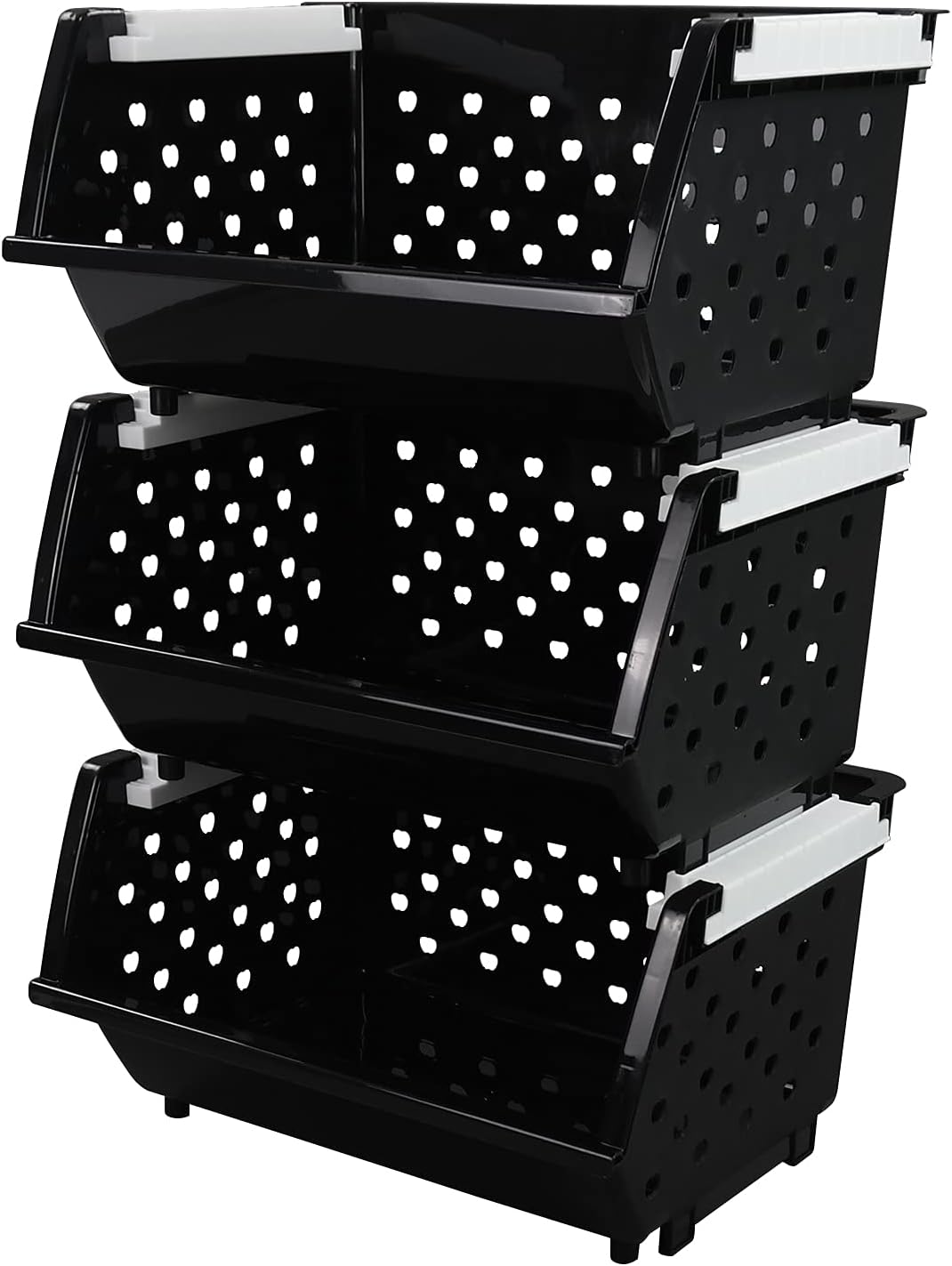 Amazon.com - Yesdate 5-Pack Large Stackable Storage Bins, Plastci ...