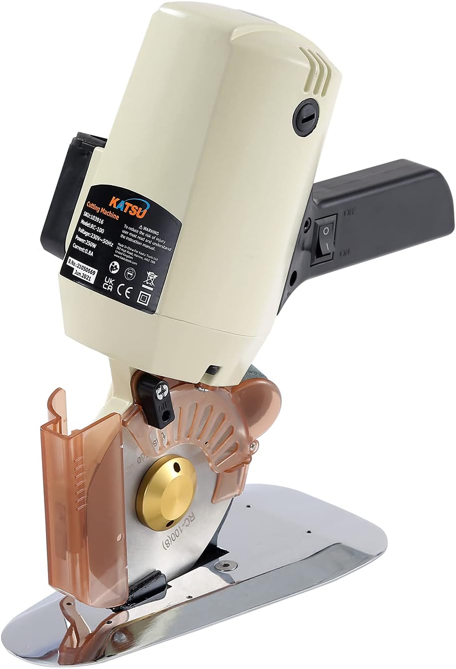 KATSU Electric Fabric Cutter 220V 250W with 100mm Blade and 27mm Max ...