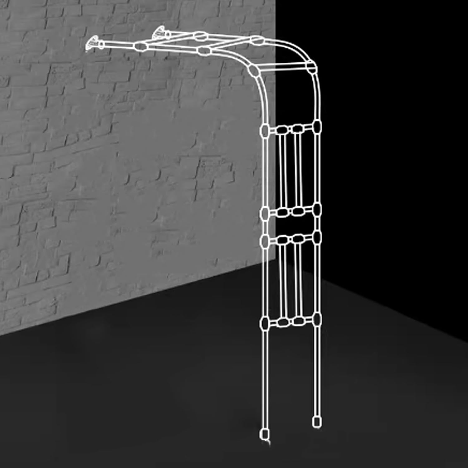 Amazon.com : Half Sides Outdoor Garden Arch Trellis, Metal Rose Arch ...