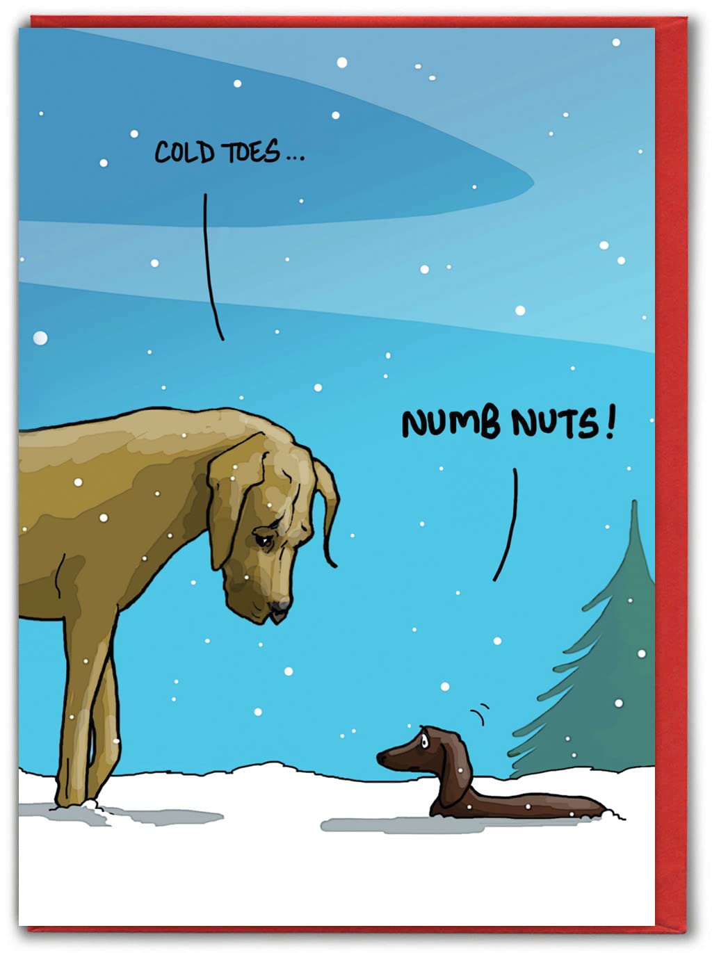 Brainbox Candy - Hilariously Funny Dog Christmas Card - 'Numb Nuts ...