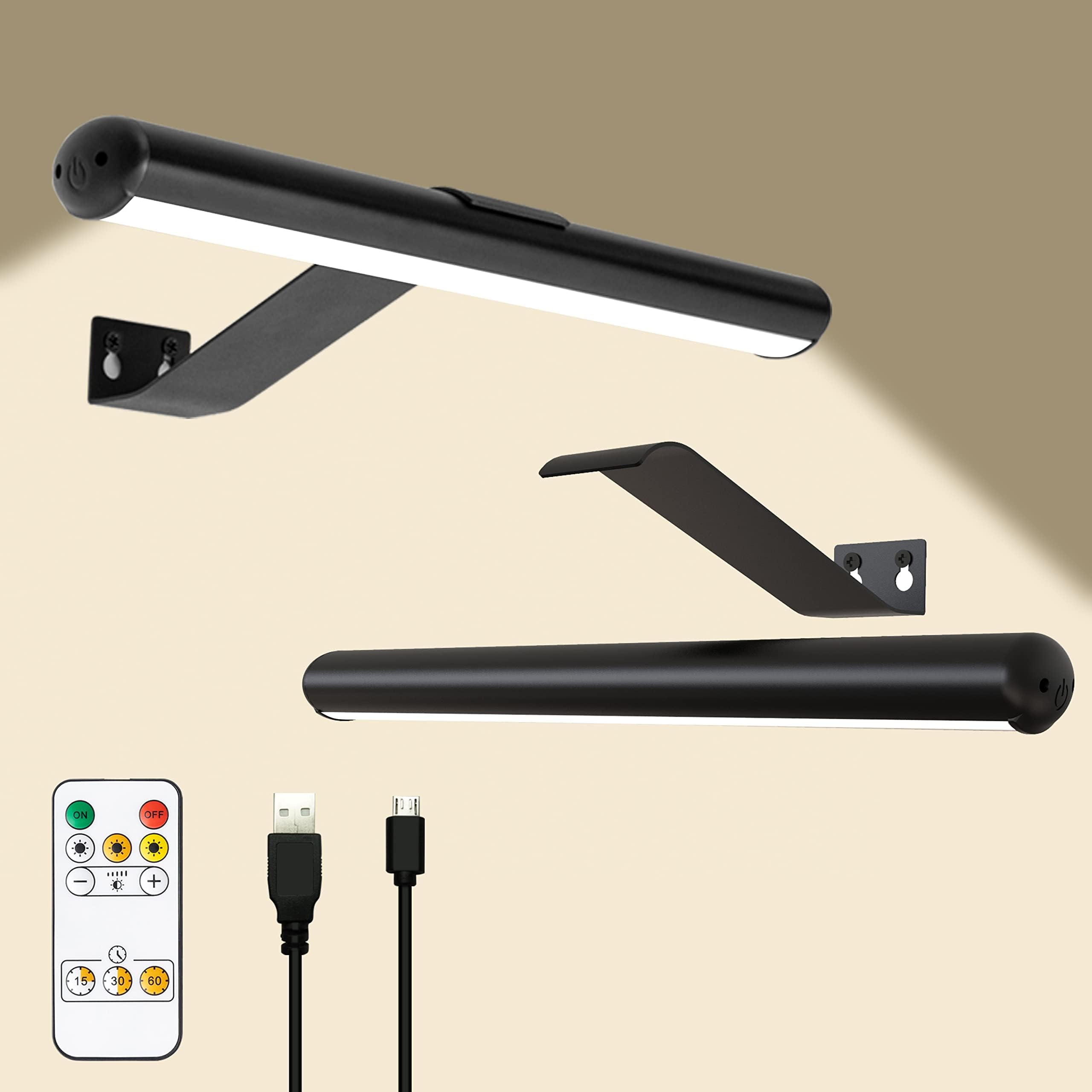 Picture light with Remote,Painting Light for Wall Art ,3 lighting 300LM ...