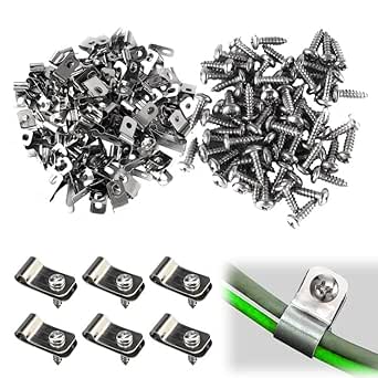 Fence Wire Clamps, Pack of 100 Agriculture Fence Mounting Clips ...