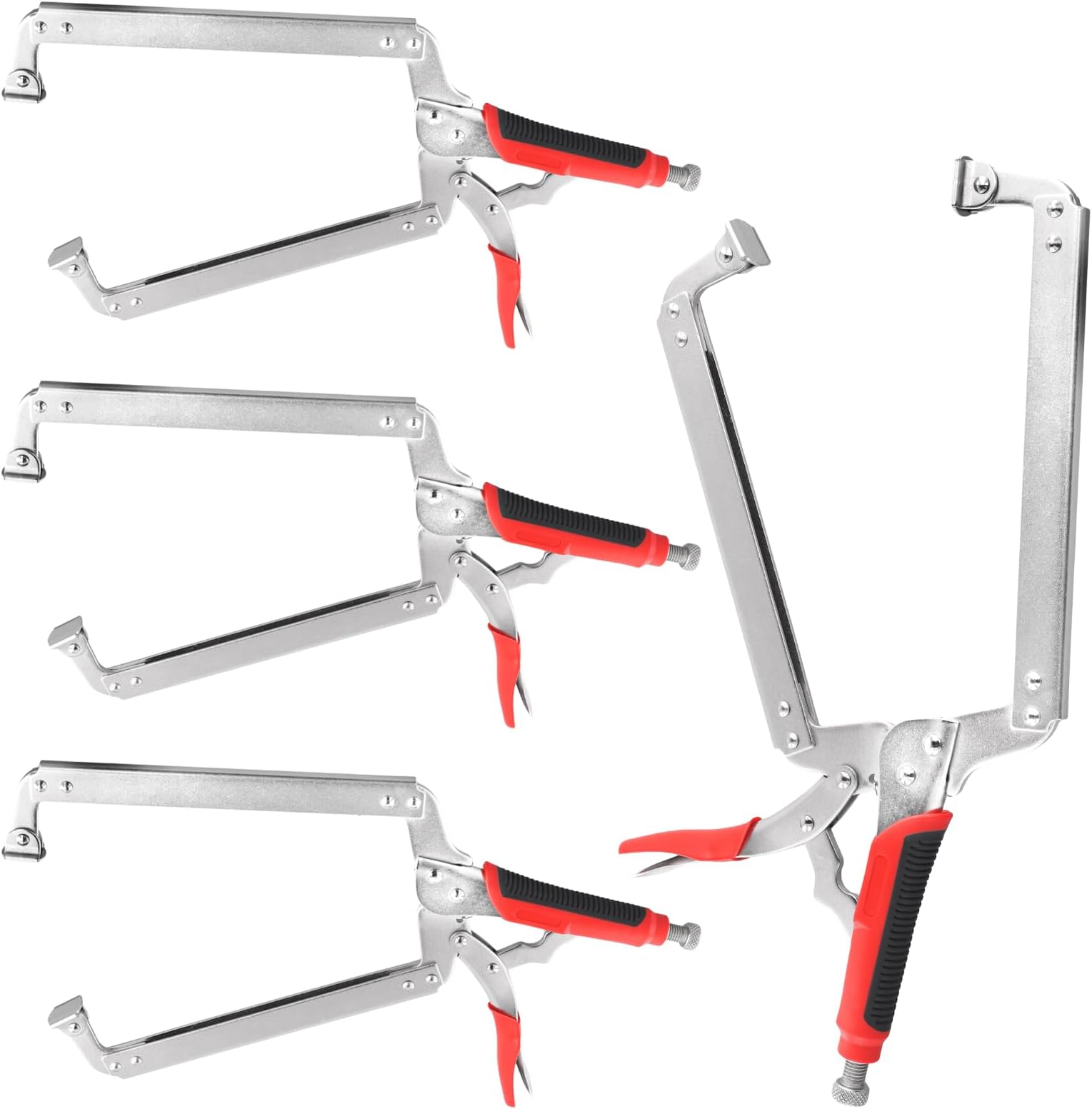 TAICHEUT 4 PCS C Type Welding Clamps, 18 Inch Silvery Locking Pliers ...
