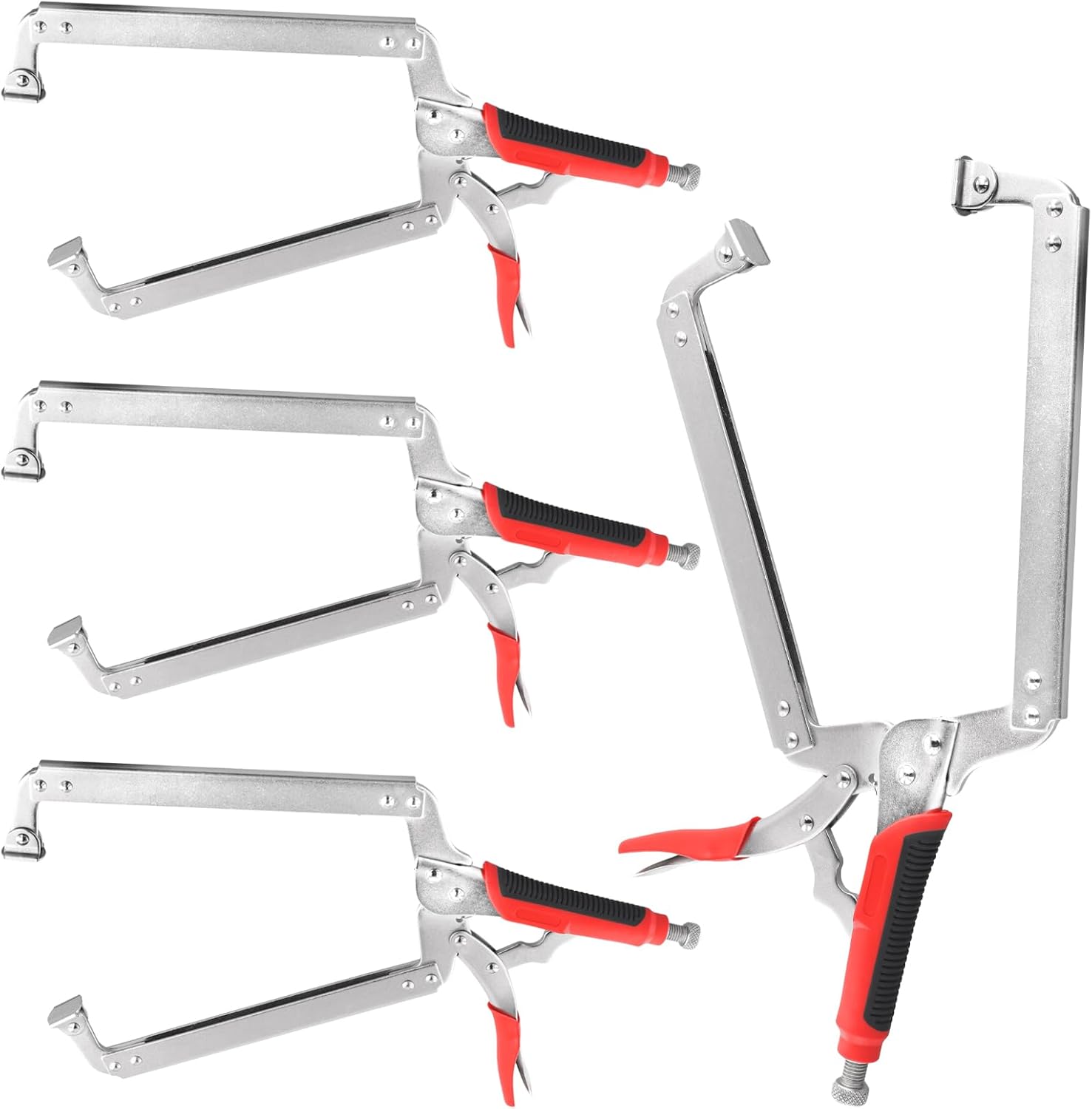 TAICHEUT 4 PCS C Type Welding Clamps, 18 Inch Silvery Locking Pliers ...