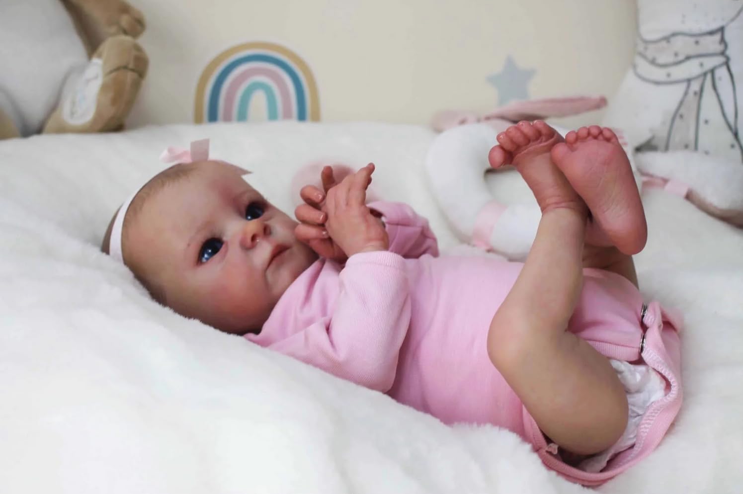 Amazon.com: RXDOLL 16 Inch Cute Reborn Baby Dolls Girl Realistic ...