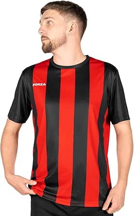 Amazon.com: FORZA Men’s Striped Jersey Shirt – Premium Short Sleeve ...