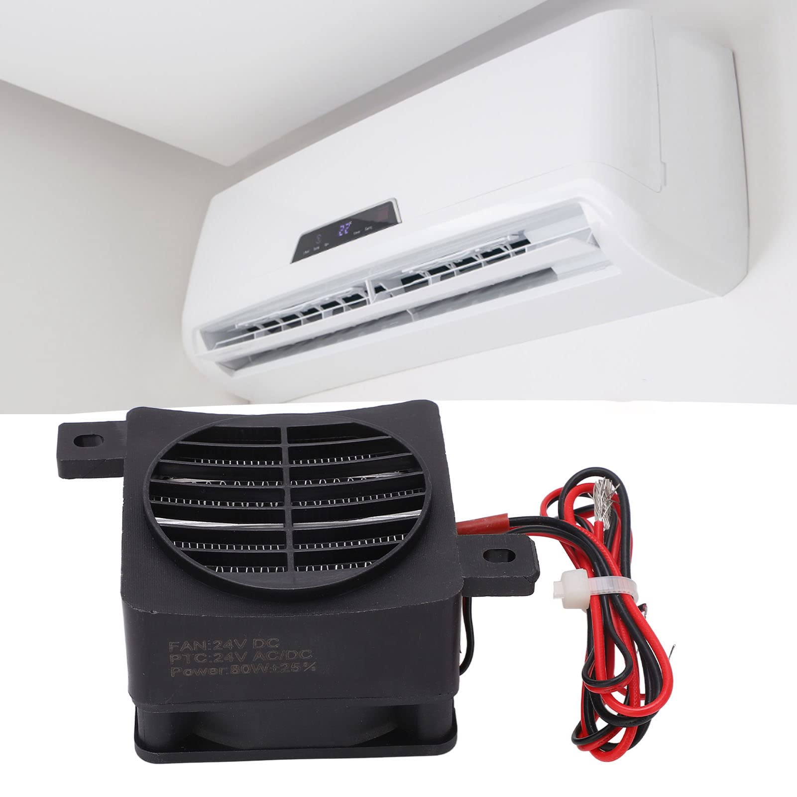 Snapklik.com : PTC Car Air Heater, 80W 24V PTC Car Fan Heater 30S Fast ...