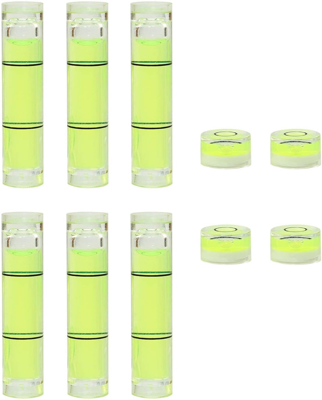 Ruiwaer 10pcs Bubble Levels (4 x Circular Mini Spirit Level Bullseye ...
