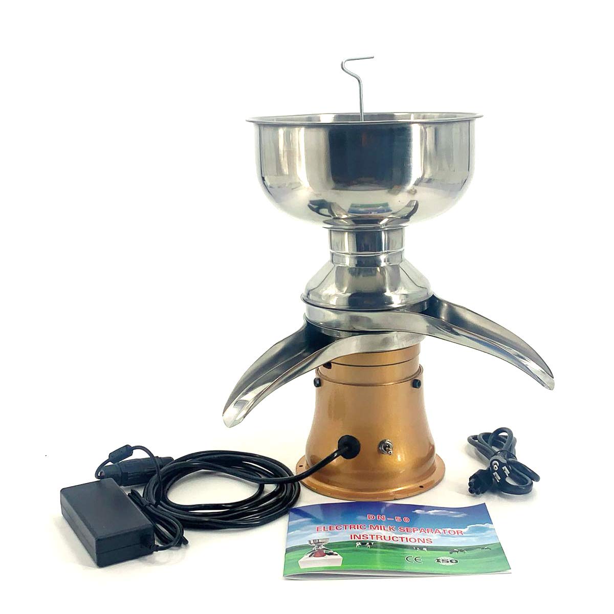 Buy Cozyel 110V Milk Cream Separator 50L/H Electric Milk Cream ...