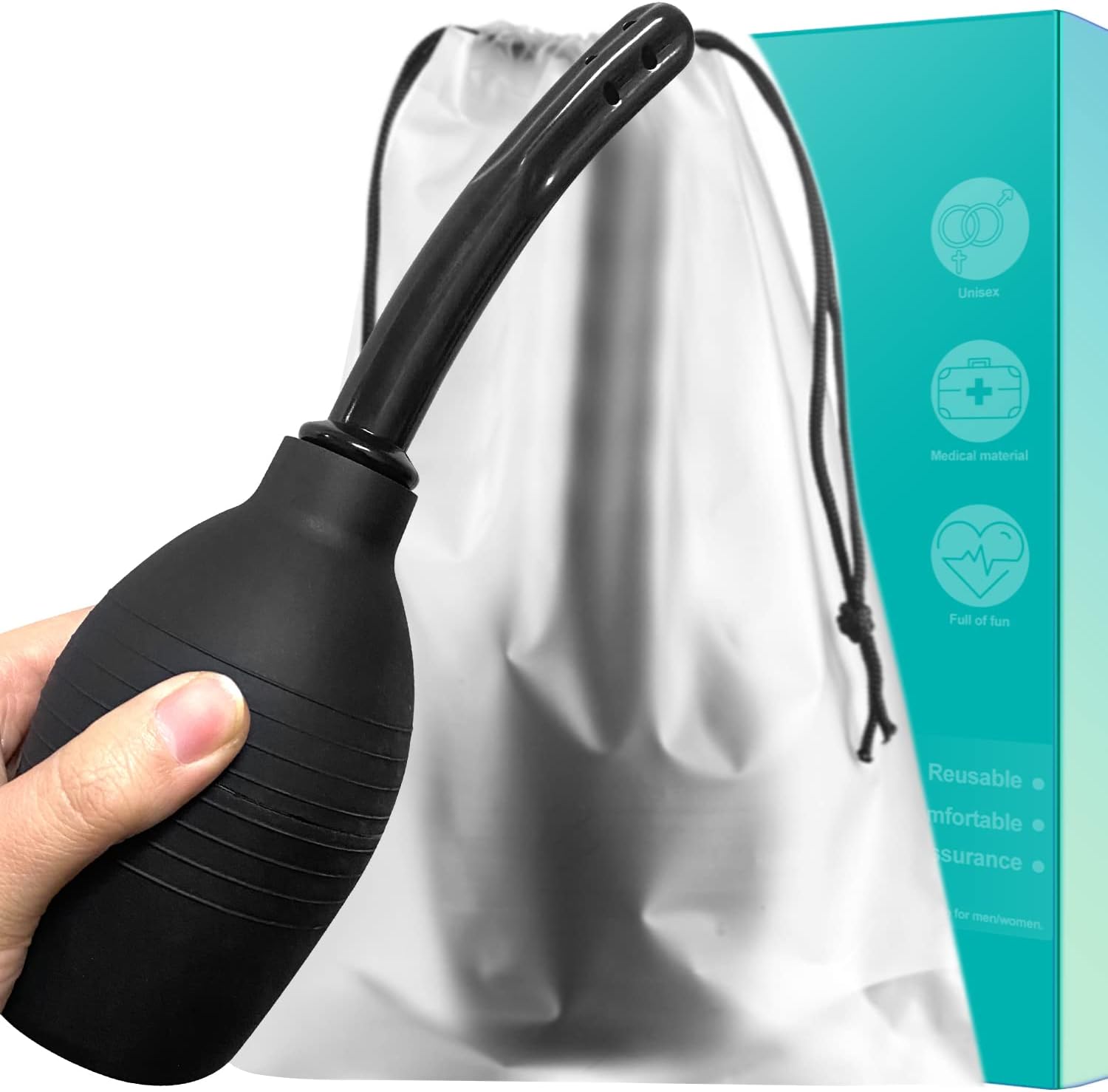 Amazon.com: Douche Enema Bulb for Men or Women - with Anti Back-Flow ...