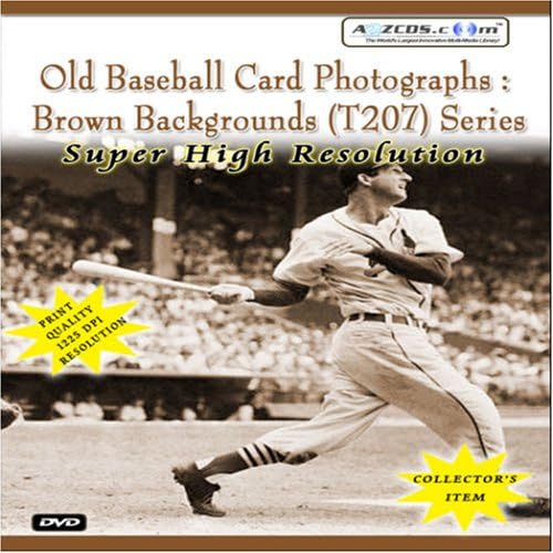 Amazon.com: Old Baseball Card Photographs - Brown Backgrounds (T207 ...