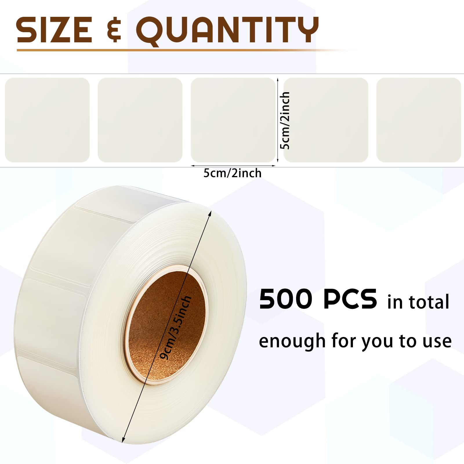 Snapklik.com : 500 Pieces Label Protector Clear Labels Clear Wafer ...