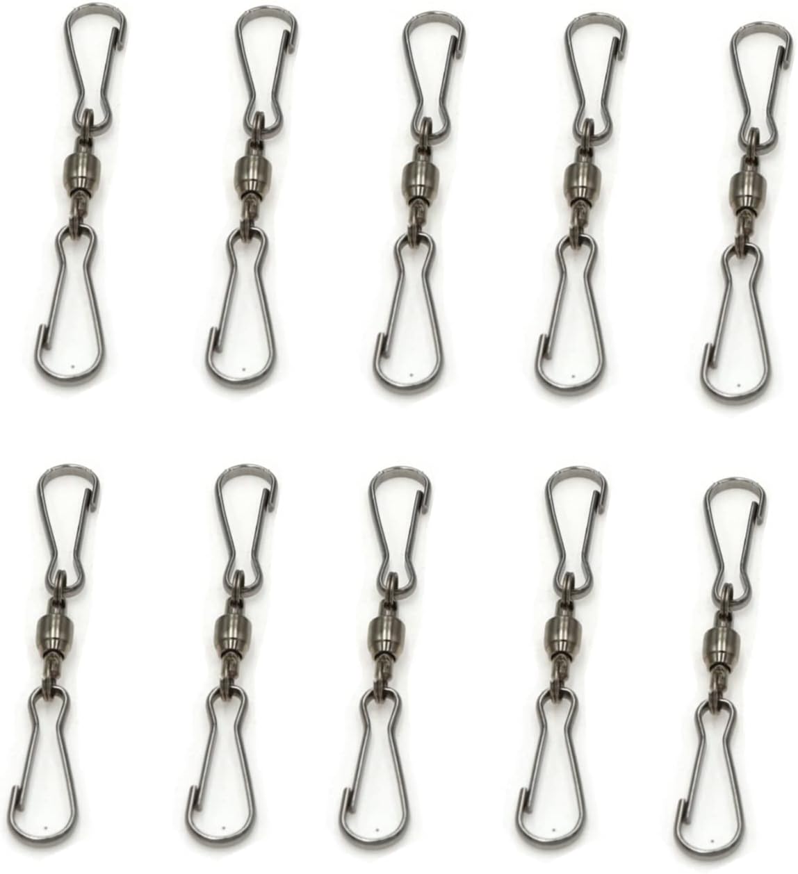 Anley Pack of 10 Windsock Clips - 3" Dual Swivel Hook & 360° Rotatable ...