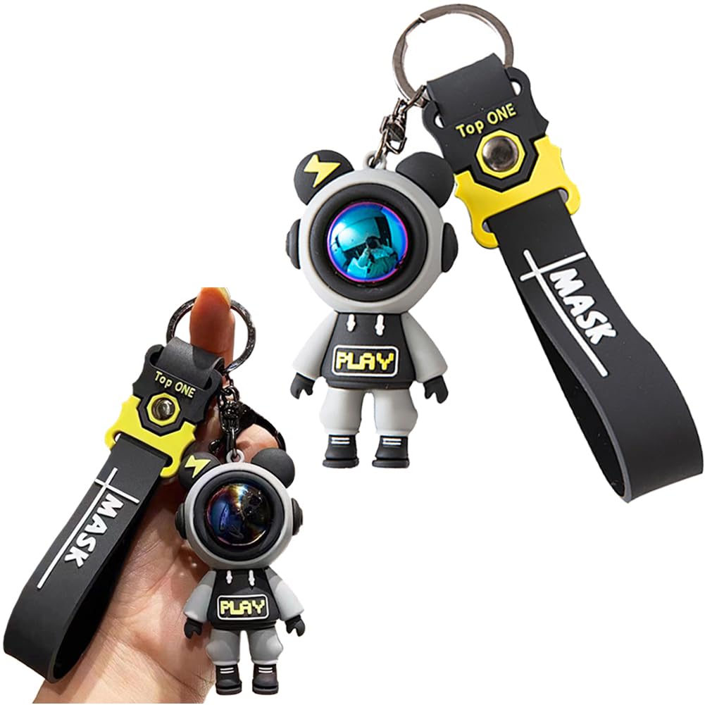 BowieMall Polyvinyl Chloride (Pvc) Space Astronaut Keychain Pilot Bear ...