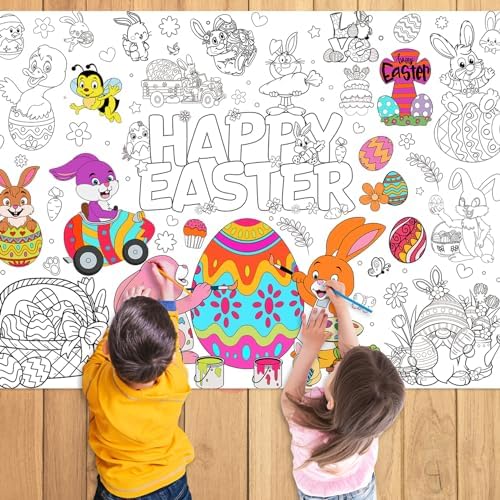 Amazon.com: BULEFSEA Easter Coloring Books for Kids Happy Easter Day ...