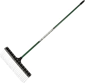 Amazon.com : THE GROUNDSKEEPER II Green Rake 55-inch Lightweight ...