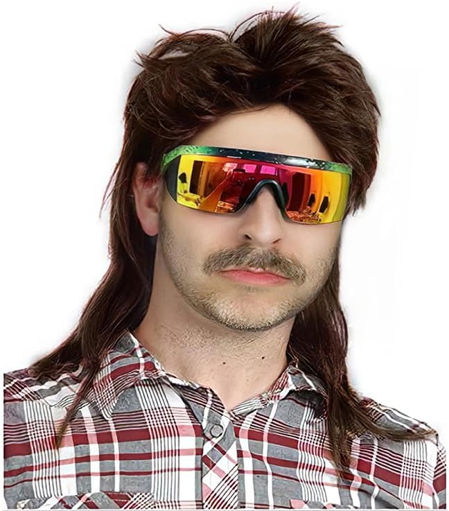 Amazon.com: Swiking Mens Mullet Wig Blonde Retro 70s 80s Disco Rocker ...