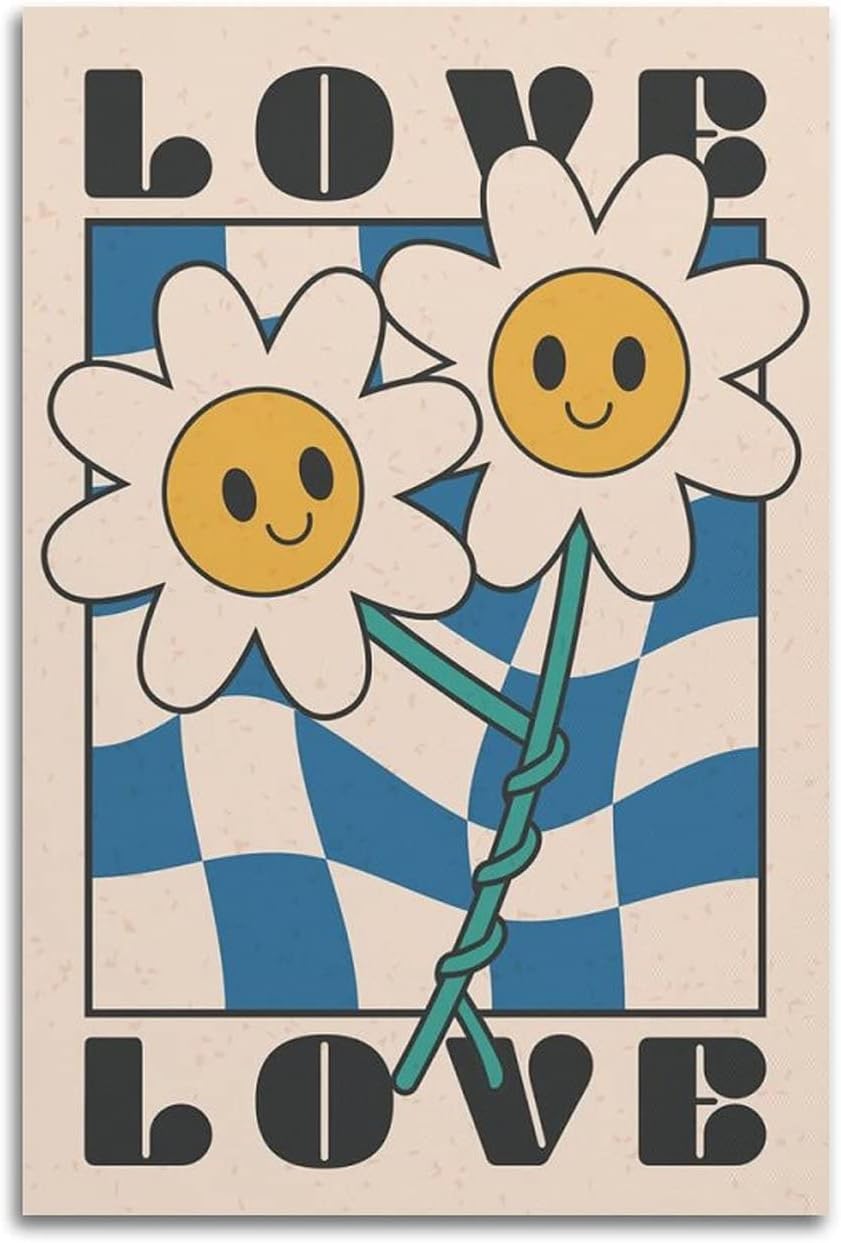 Poster rétro esthétique sur toile pour décoration d'intérieur et salon ...