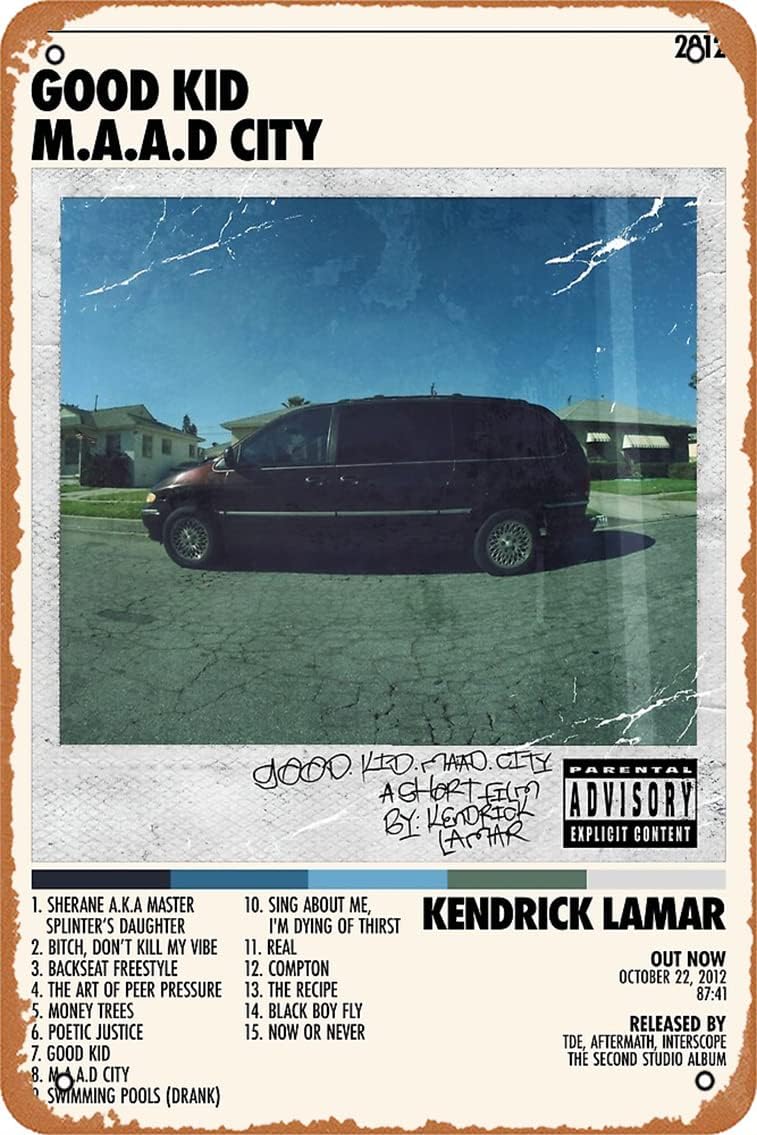 Amazon.com : Good Kid Maad City Album - Custom Poster - Decor Poster ...