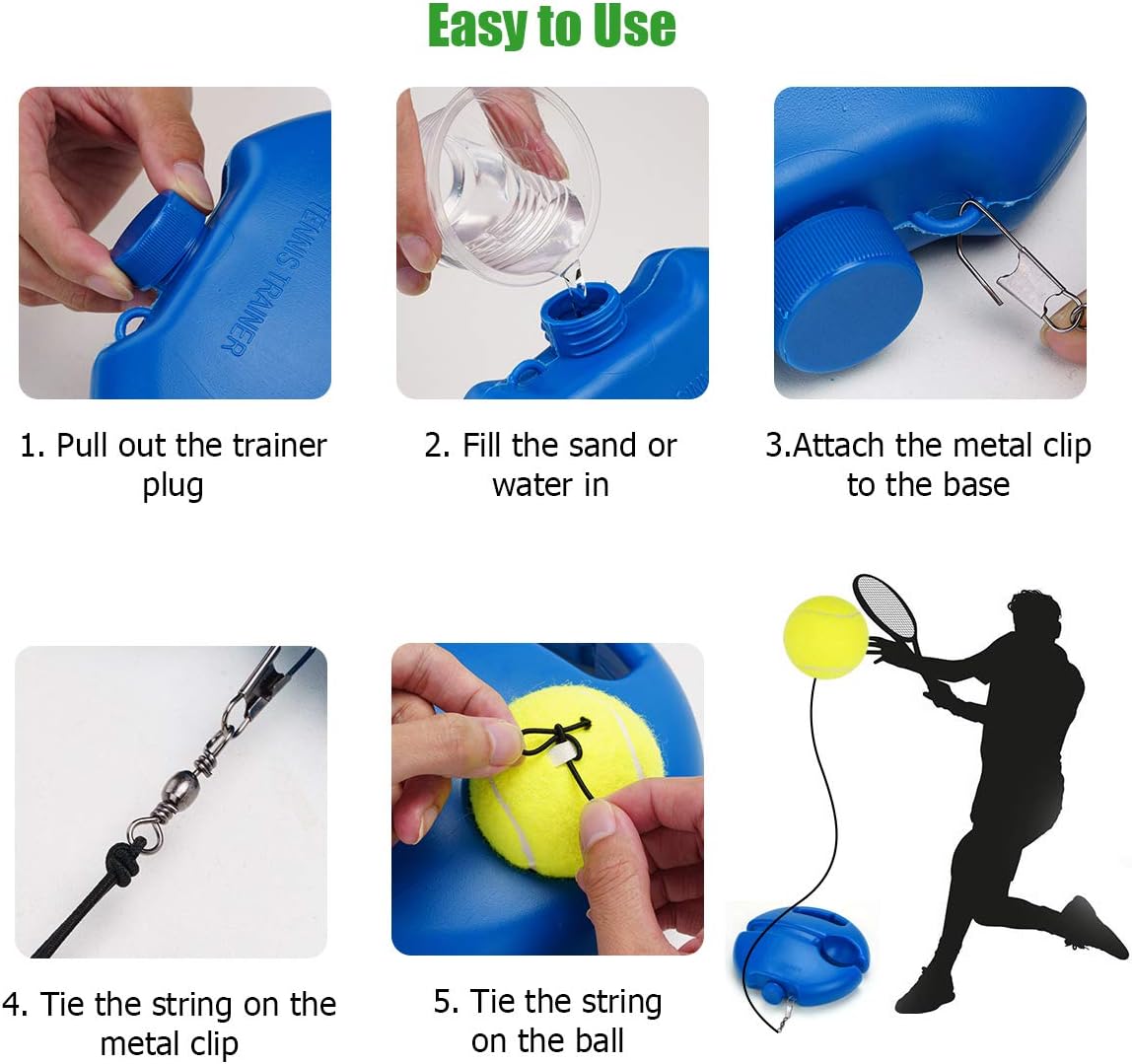 PROVO Tennis Trainer, Tennis Trainer Set Trainer Baseboard with 2 ...