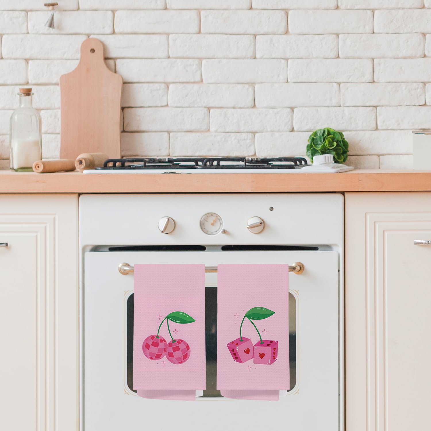 Tea Towels Kitchen Macarrie 4 Pcs Pink Bow Coquette Kitchen Towels ...
