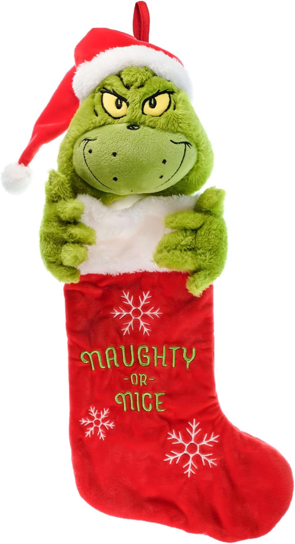 Amazon.com: Bioworld The Grinch Big Face Holiday Stocking : Home & Kitchen