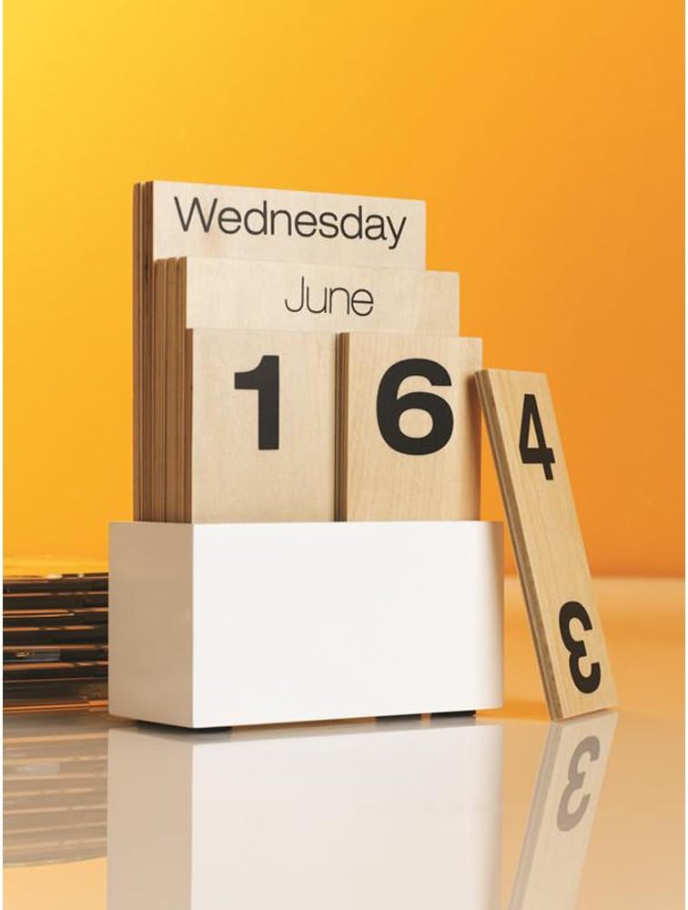Amazon.com : Shuffle Calendar - Perpetual Calendar : Office Desk Pad ...