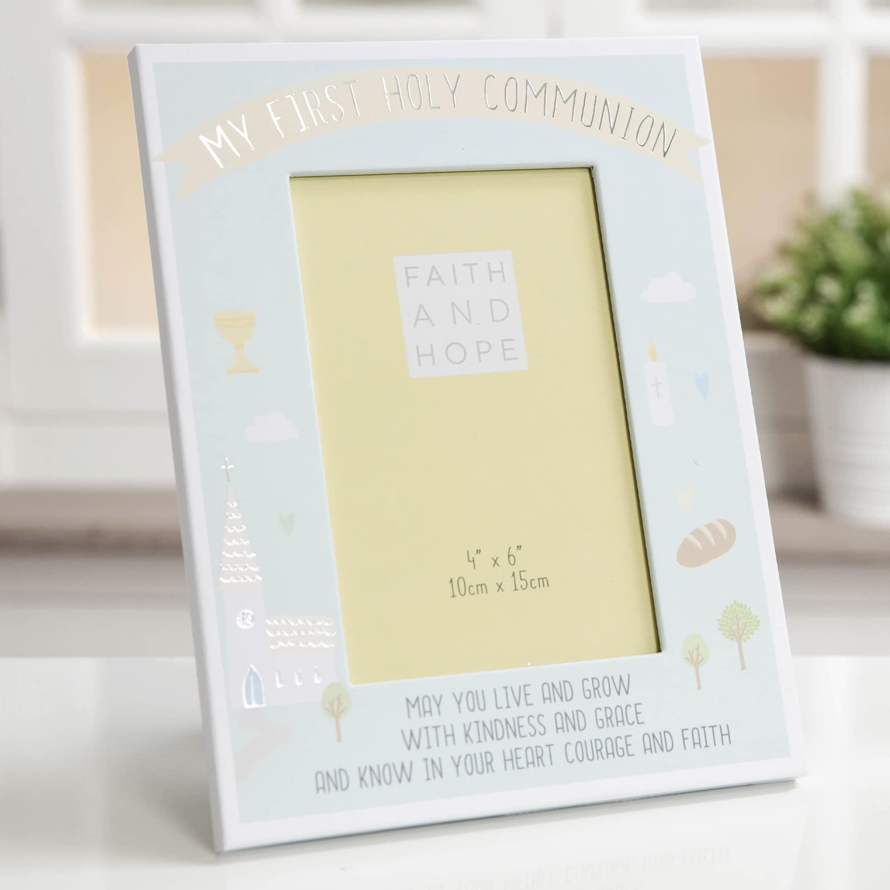 Amazon.com - Oaktree Gifts Fainth & Hope First Communion Photo Frame 4 ...