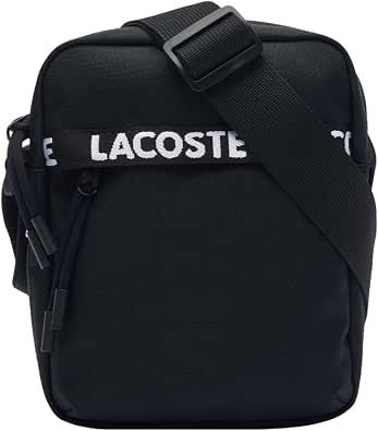 Amazon.com: Lacoste Men's Neocroc Vertical Camera Bag, Tape Black, One ...