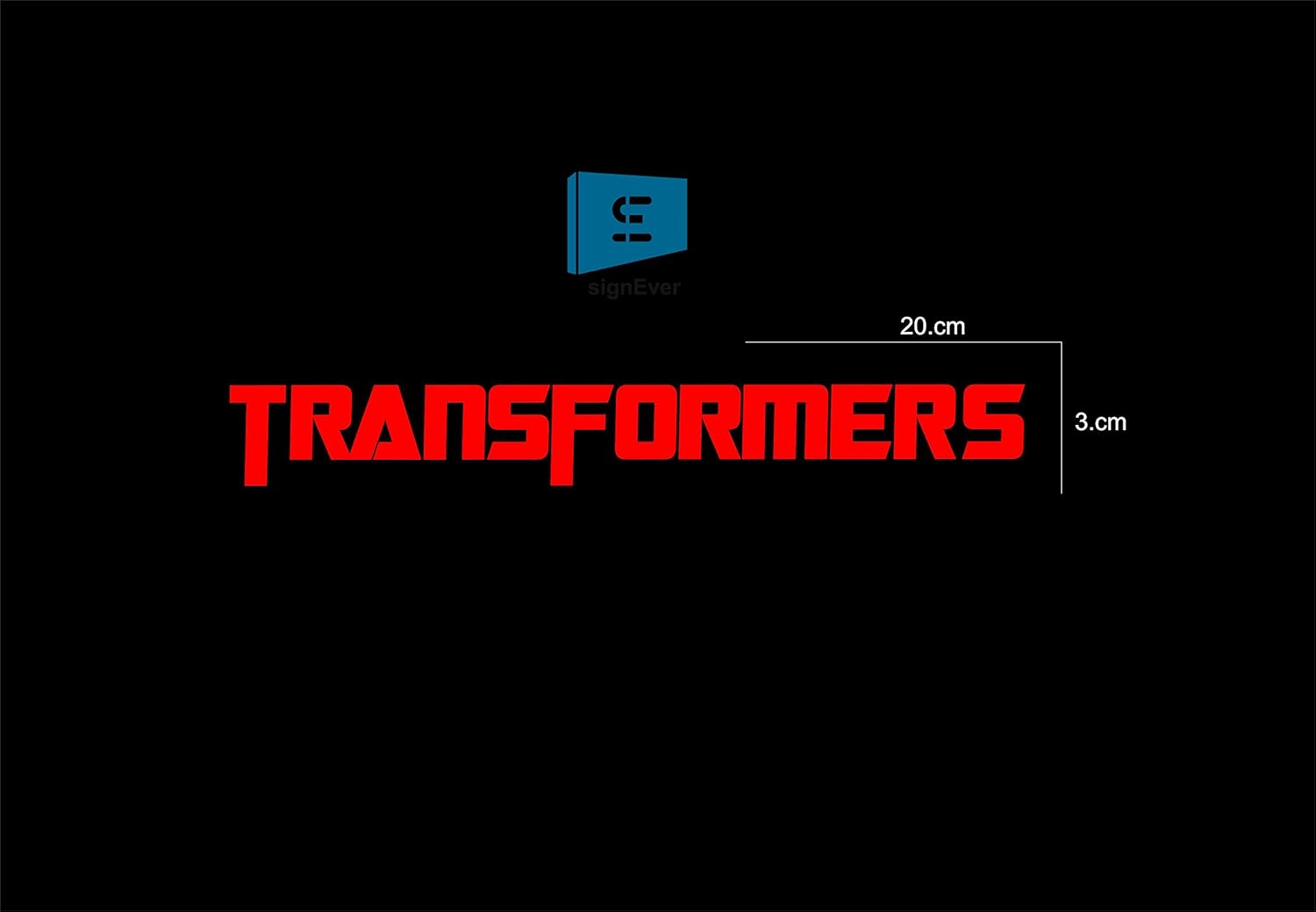SIGN EVER Transformers Bike Stickers for Bike Red L x H (20 x 3) Cms ...