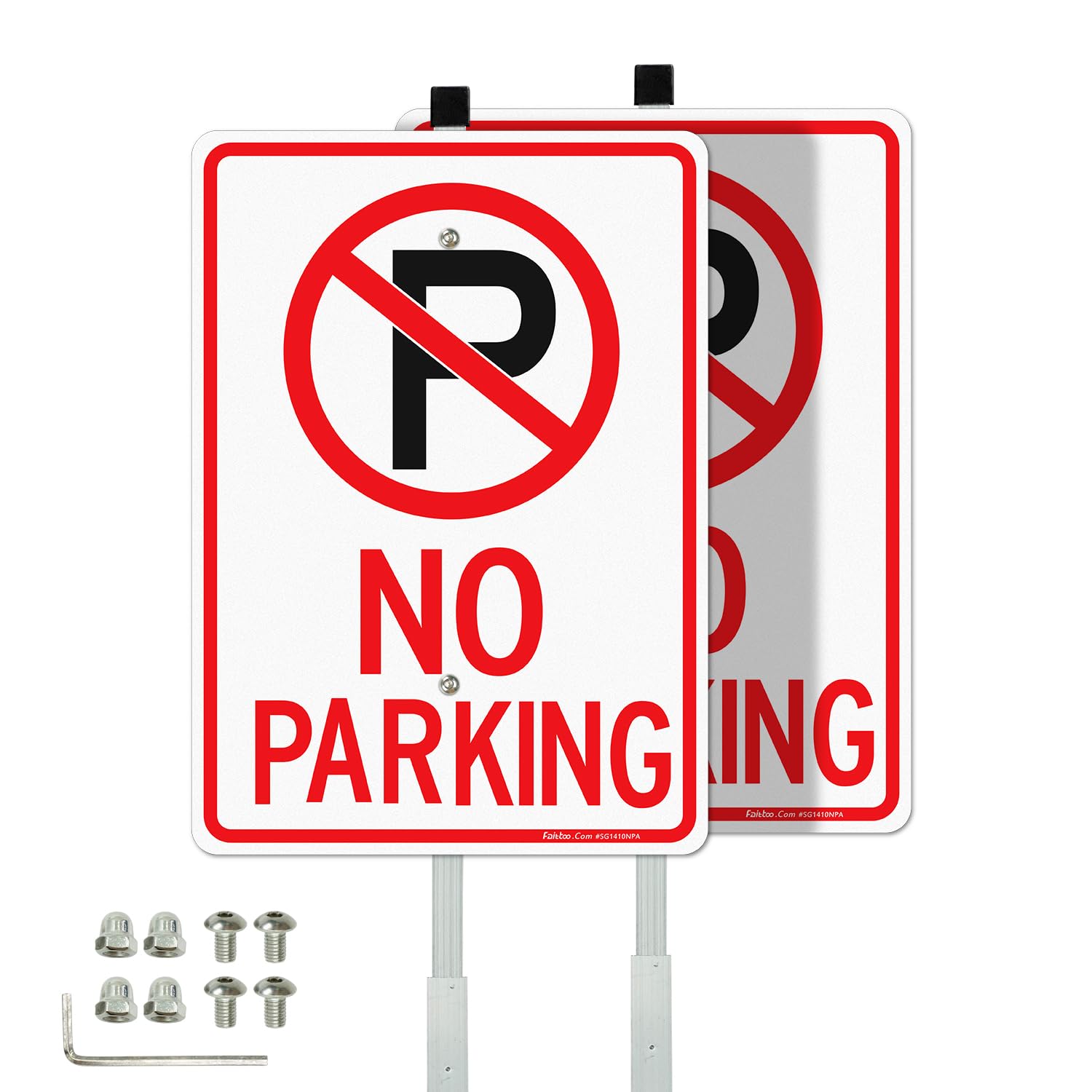 Amazon.com : Faittoo No Parking Signs with 36" Stake for Outside, 2 ...