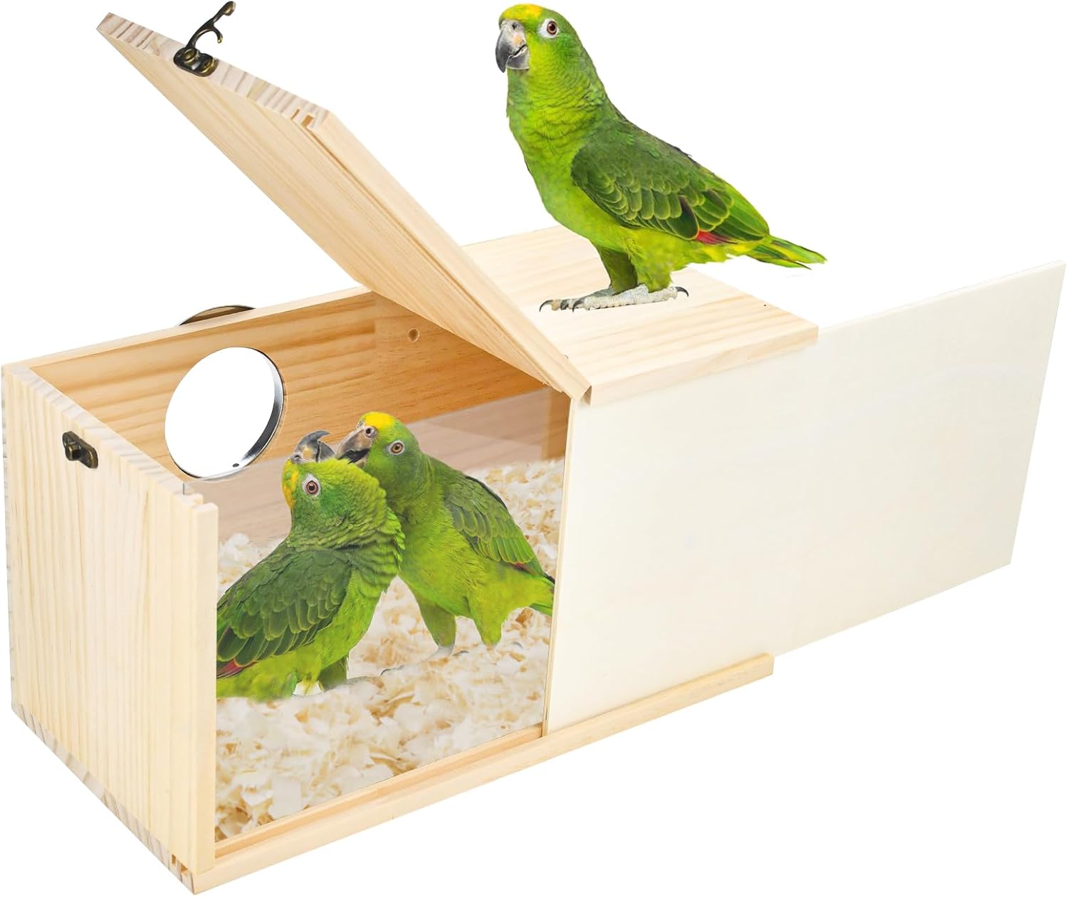 Amazon.com : ShuRung Parrot Nesting Box Cockatiel Nesting Box Bird ...