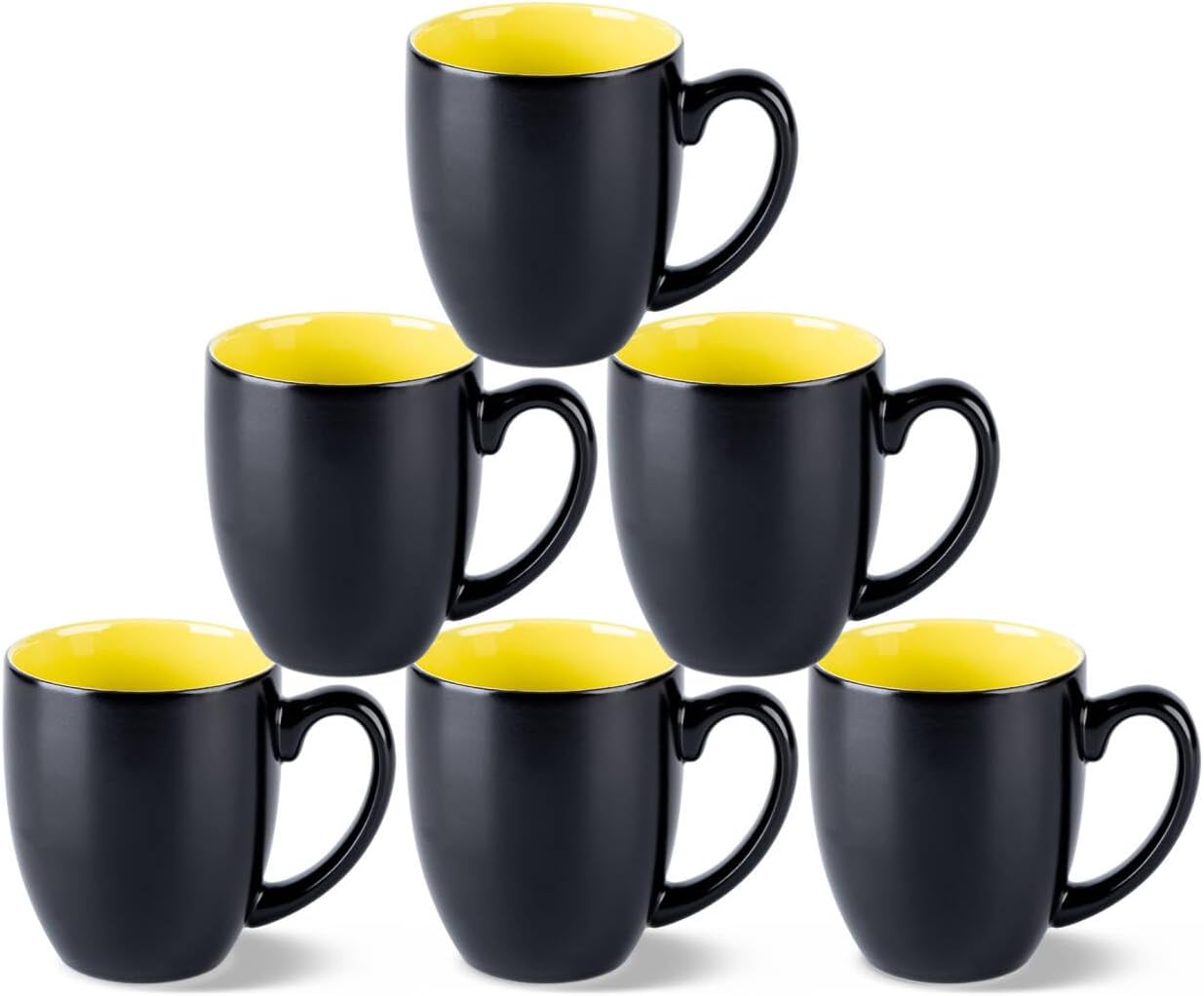 Amazon.com: GBHOME 16oz Coffee Mugs Set of 6, Large Ceramic Coffee Mugs ...
