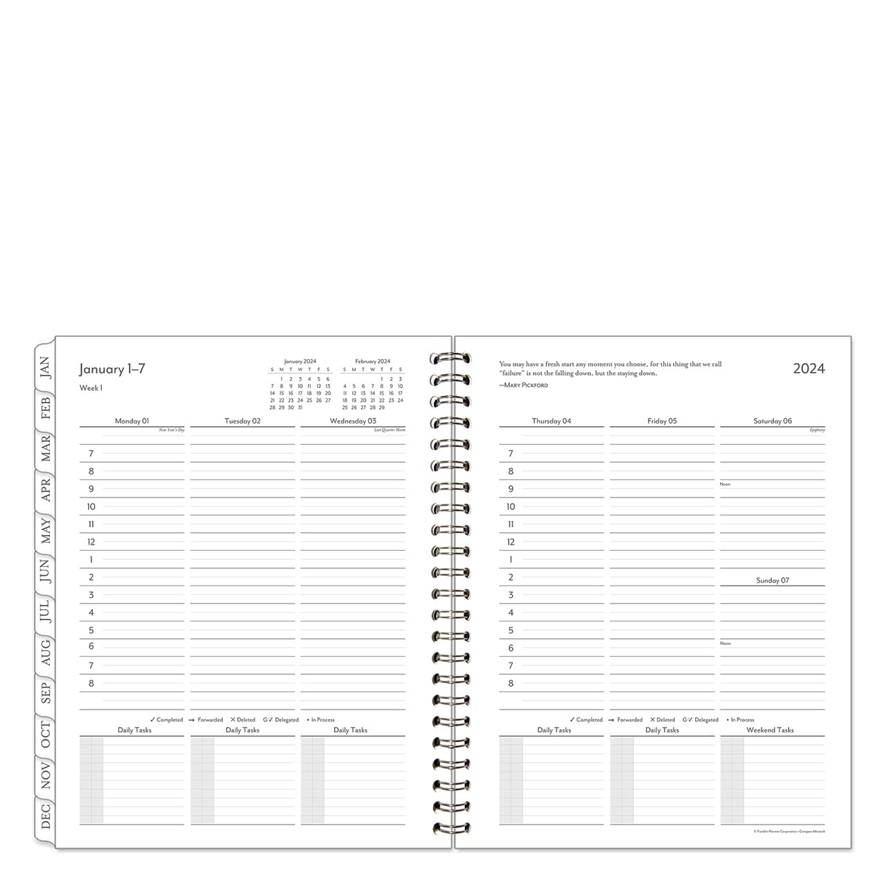 Buy FranklinCovey - Compass Weekly Wire-Bound Planner (Monarch, Jan ...